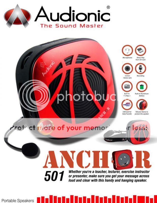 Speakers - Audionic *anchor* loud speaker with builtin mp3 player, fm ...